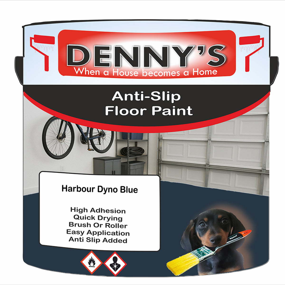 Denny's Floor Paint For Grip Coating Colour- Harbour Dyno Blue - Anti ...