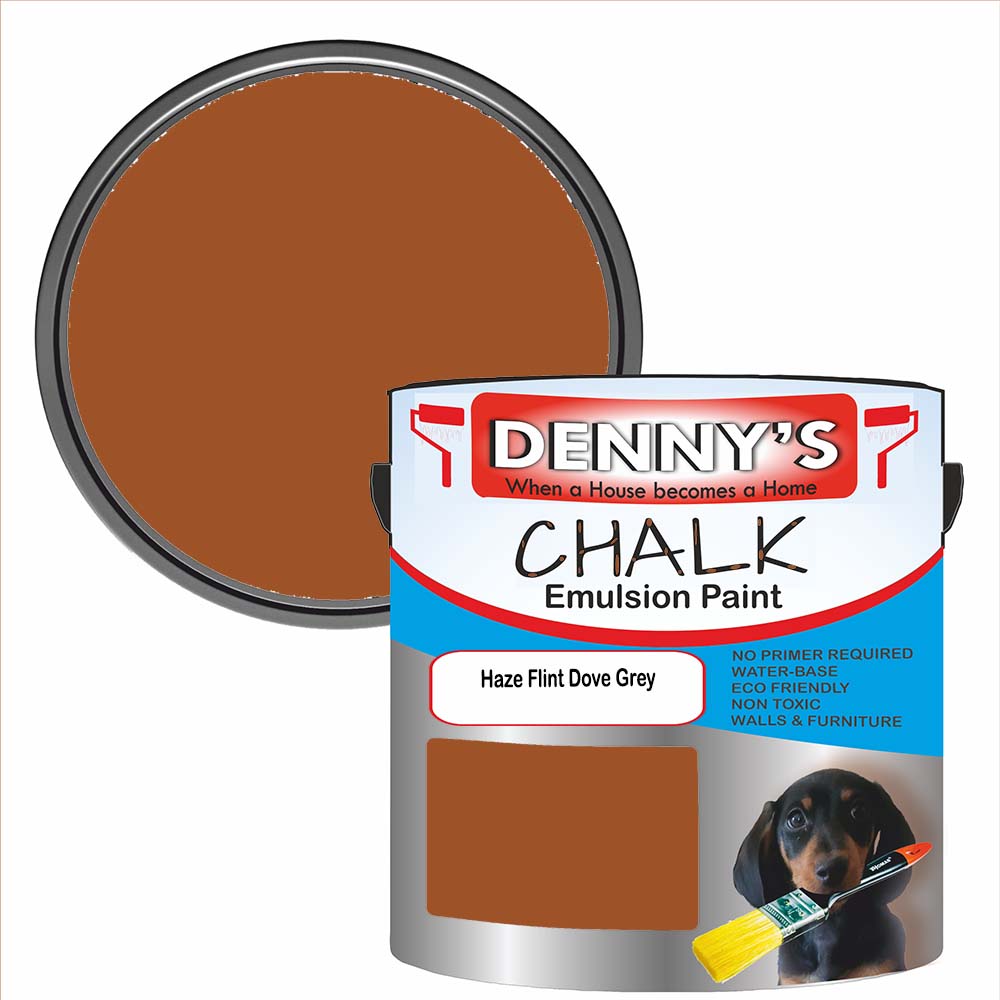Denny's Chalk Paint For Walls Colour- Haze Flint Dove Grey - Matte Wip ...