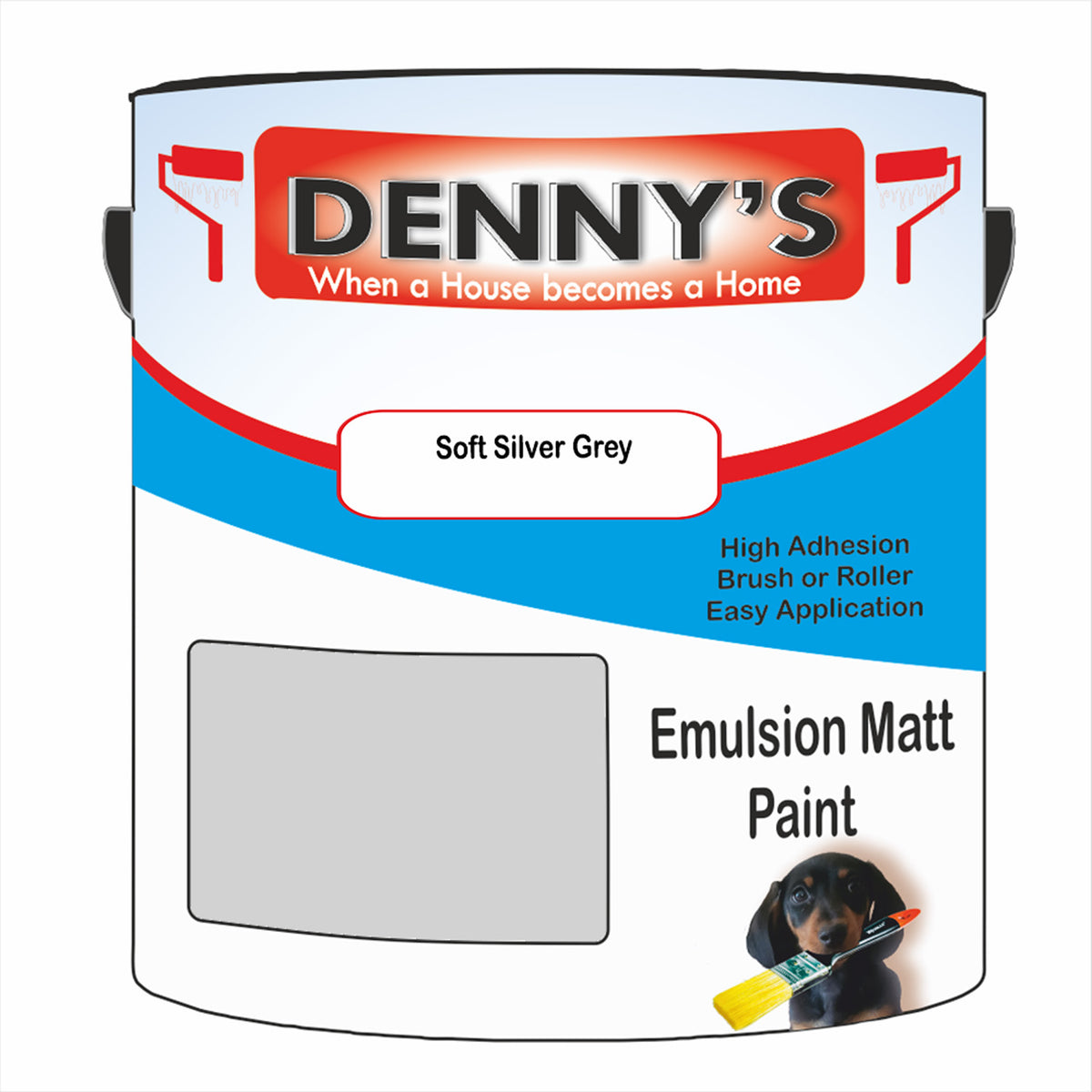 Denny's Emulsion Paint For Ceilings Colour- Soft Silver Grey - Matte L ...
