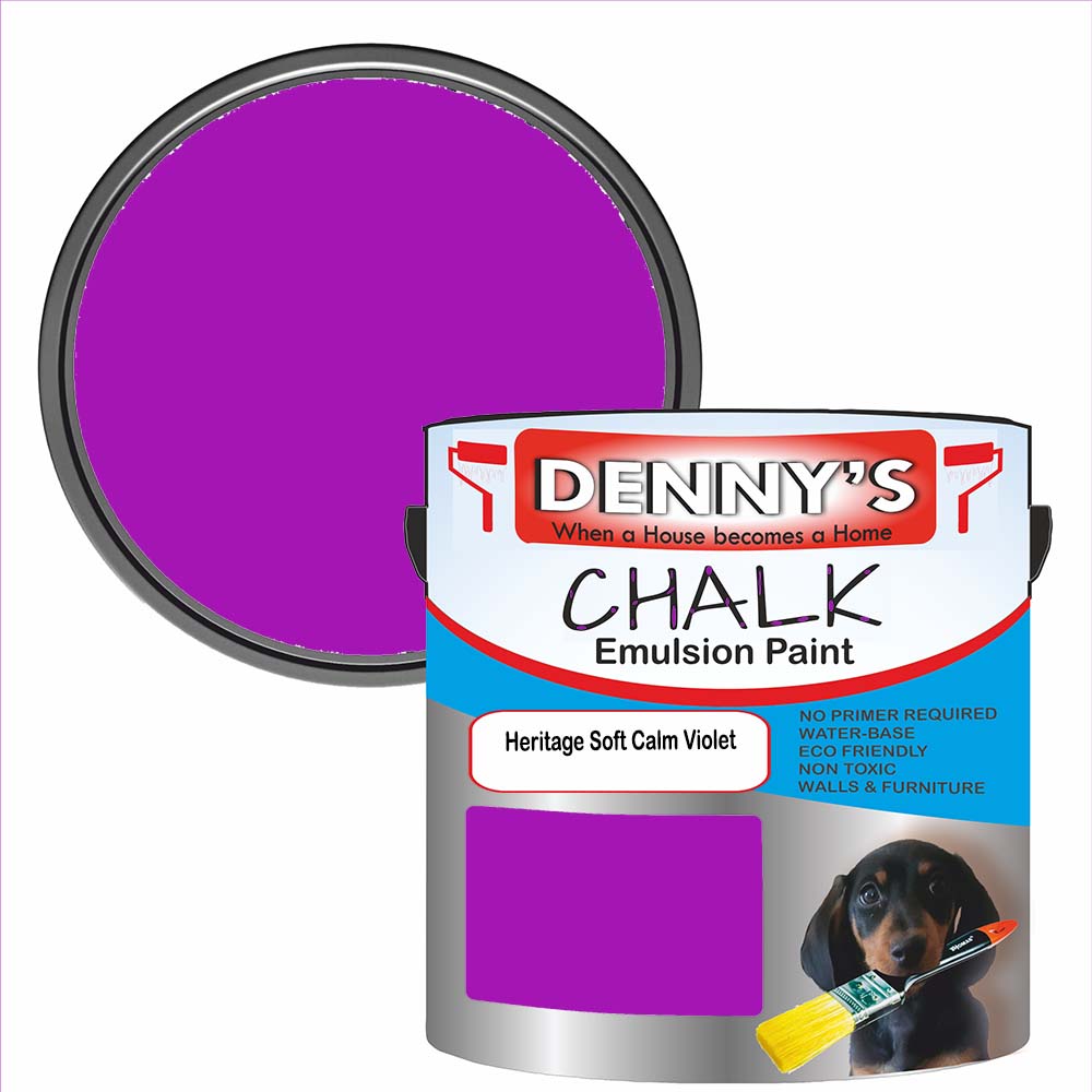Denny's Chalk Paint For Walls Colour- Heritage Soft Calm Violet - Matt ...