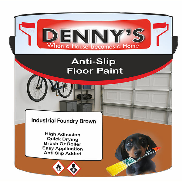 Denny's Floor Paint For Grip Coating Colour- Industrial Foundry Brown ...