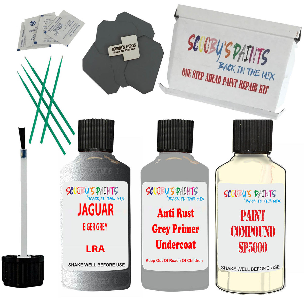 Touch Up Paint For Jaguar Xf Eiger Grey Lra Scratch Stone Chip Kit ...
