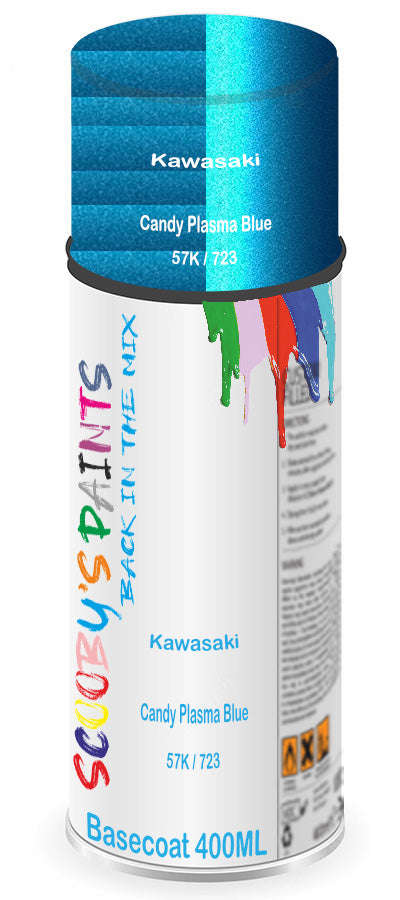 Motorbike Paint For Kawasaki Klr650 Candy Plasma Blue Code 57K / 723 A ...