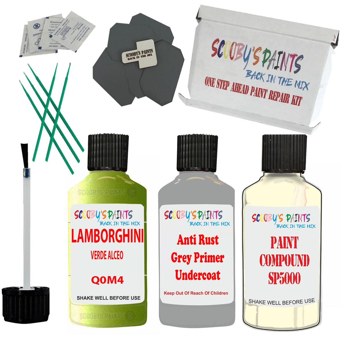 For Lamborghini Aventador S Verde Alceo Touch Up Paint Code Q0M4 Scrat ...
