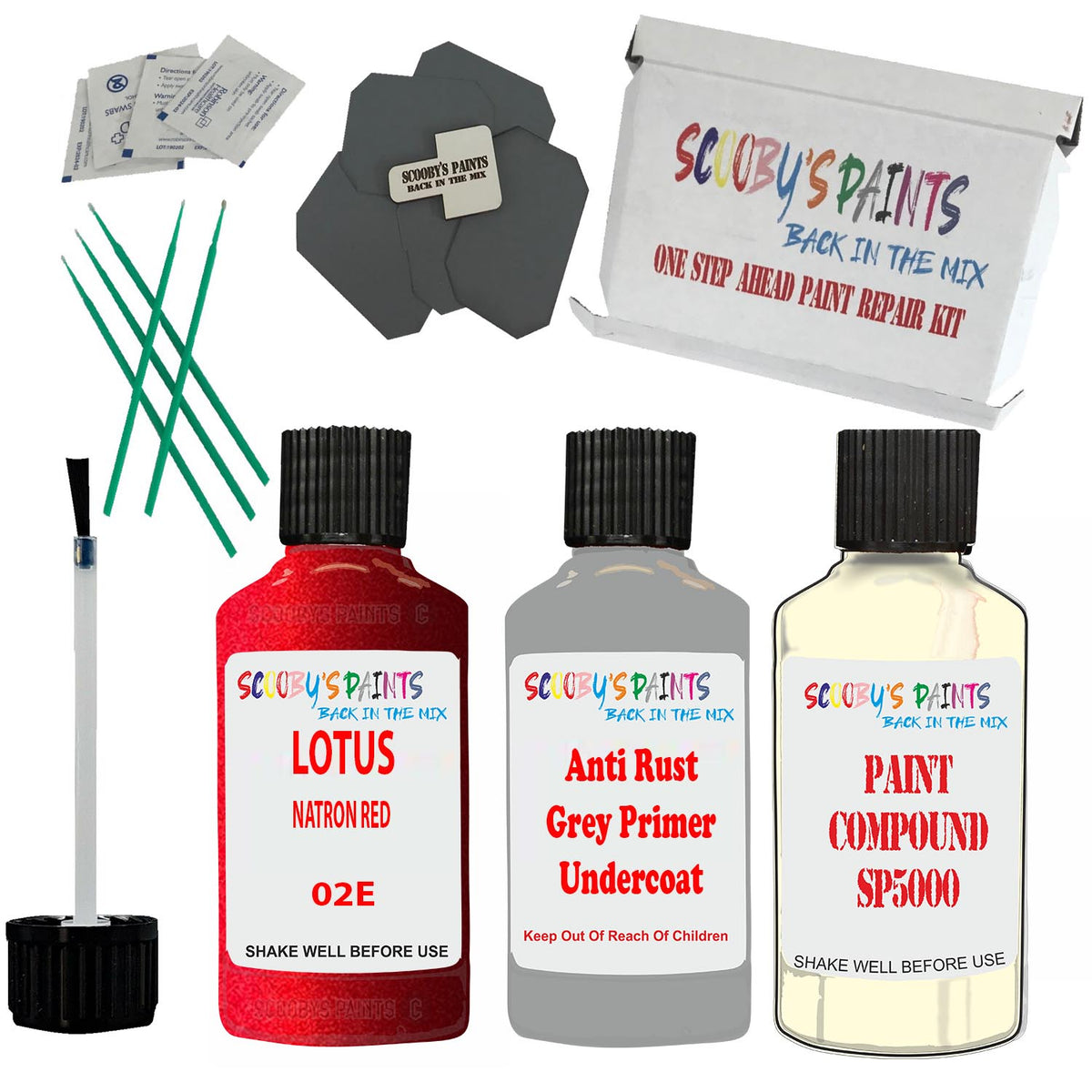 For Lotus Natron Red Touch Up Paint Code 02E Scratch Repair Paint ...