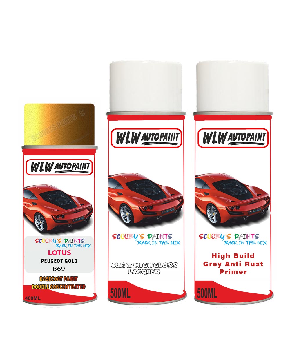 Aerosol Spray Paint For Lotus Other Models Peugeot Gold Paint Code B69 ...