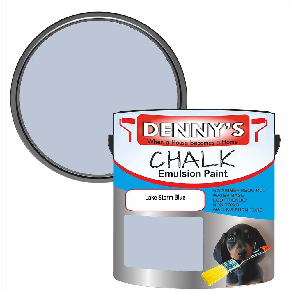 Denny's Chalk Paint For Walls Colour- Lake Storm Blue - Matte Wipe-Cle ...
