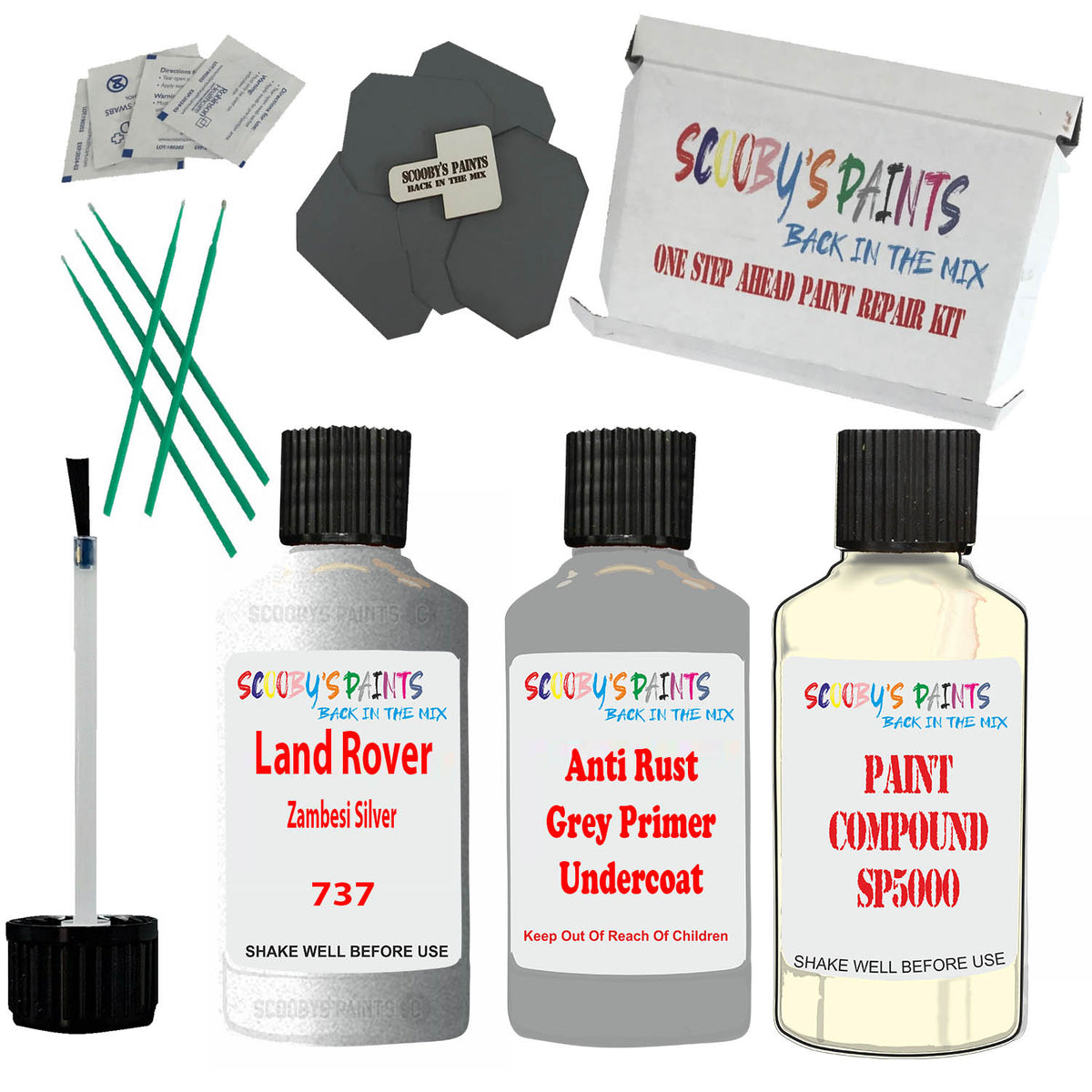 FOR Land Rover Zambesi Silver Touch Up Paint Code 737 Scratch Repair K ...