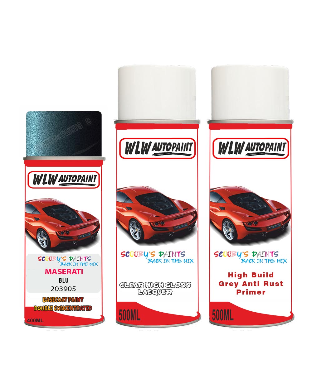Aerosol Spray Paint For Maserati Blu Pertini/Venezia/Malago Gran Touri ...