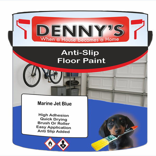 Denny's Floor Paint For Grip Coating Colour- Marine Jet Blue - Anti-Sl ...