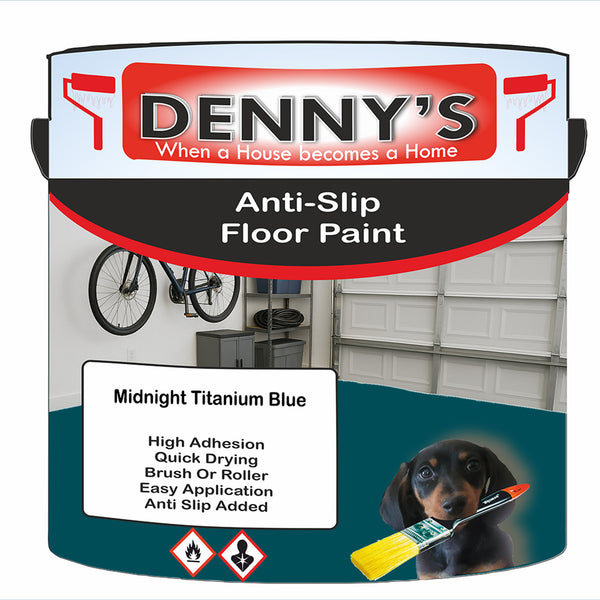 Denny's Floor Paint For Grip Coating Colour- Midnight Titanium Blue ...