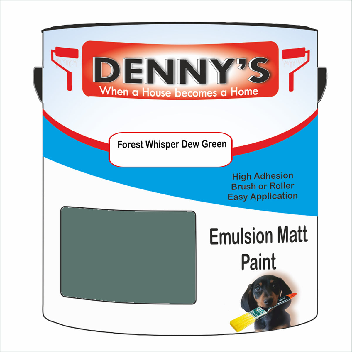 Denny's Emulsion Paint For Ceilings Colour- Forest Whisper Dew Green ...