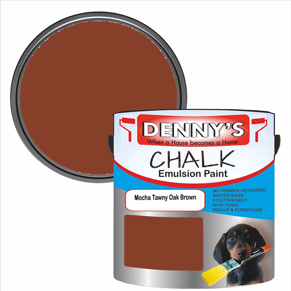 Denny's Chalk Paint For Walls Colour- Mocha Tawny Oak Brown - Matte Wi ...