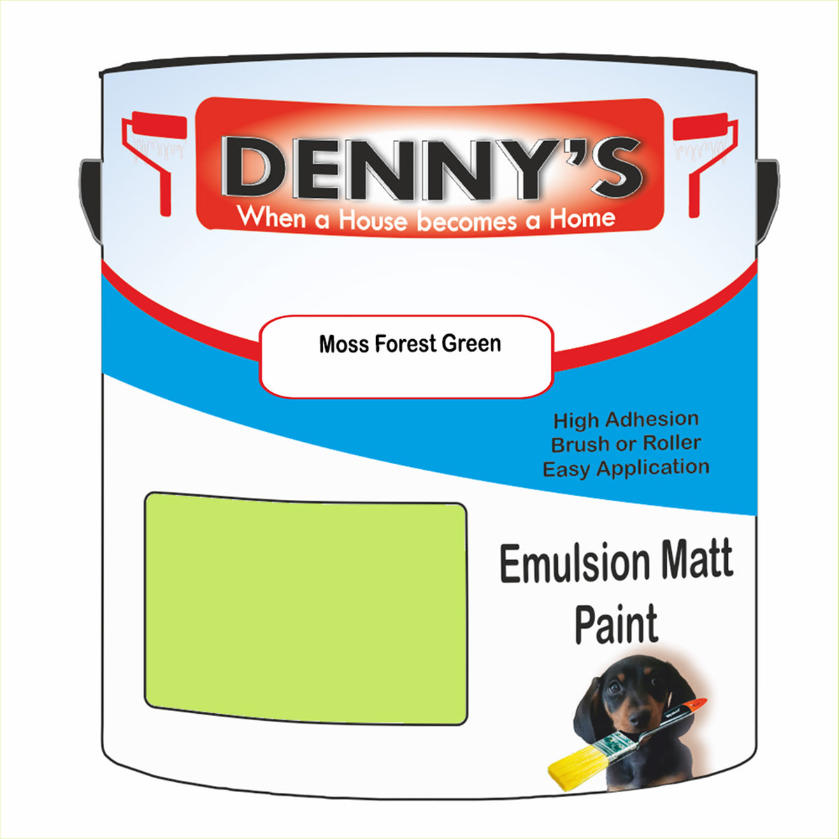 Denny's Emulsion Paint For Ceilings Colour- Moss Forest Green - Matte ...
