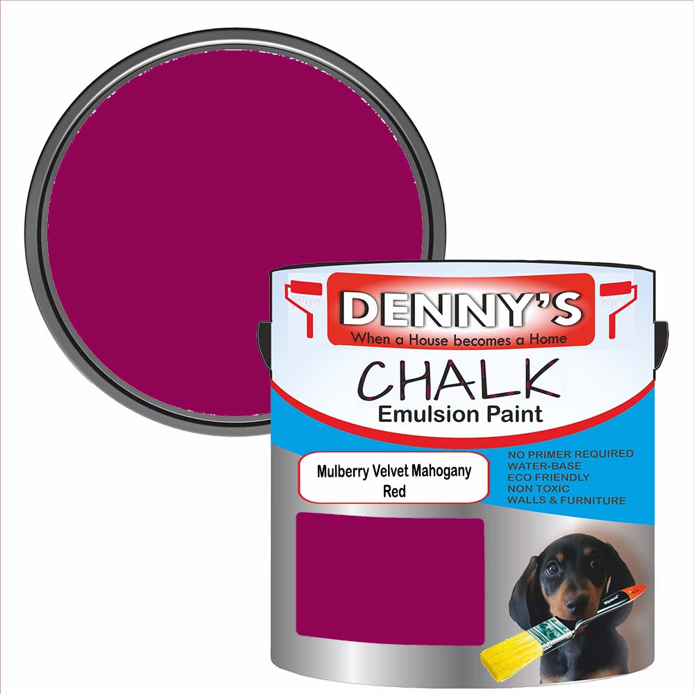 Denny's Chalk Paint For Ceilings Colour- Mulberry Velvet Mahogany Red ...