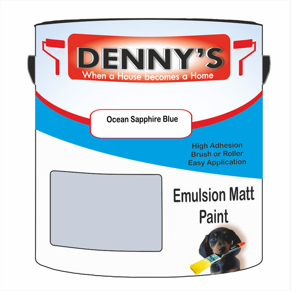Denny's Emulsion Paint For Ceilings Colour- Ocean Sapphire Blue - Matt ...