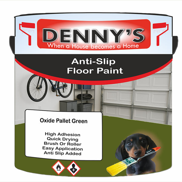 Denny's Floor Paint For Grip Coating Colour- Oxide Pallet Green - Anti ...