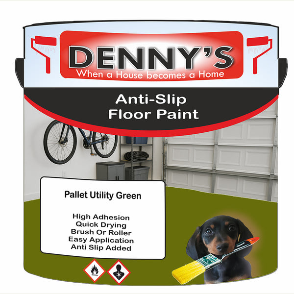 Denny's Floor Paint For Grip Coating Colour- Pallet Utility Green - An ...