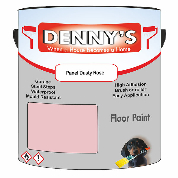 Denny's Floor Paint For Sheds Colour- Panel Dusty Rose - Durable Anti ...