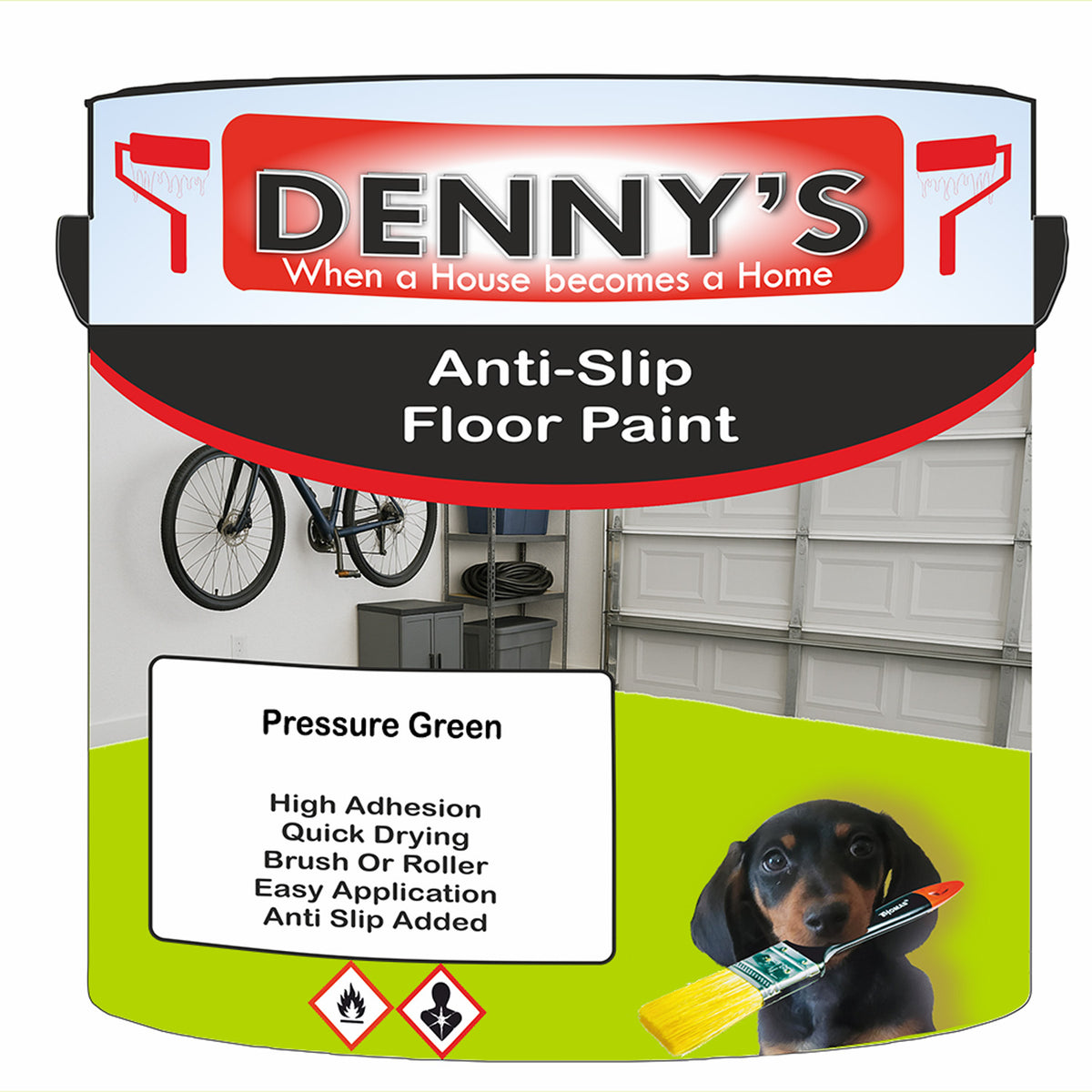 Denny's Floor Paint For Grip Coating Colour- Pressure Green - Anti-Sli ...