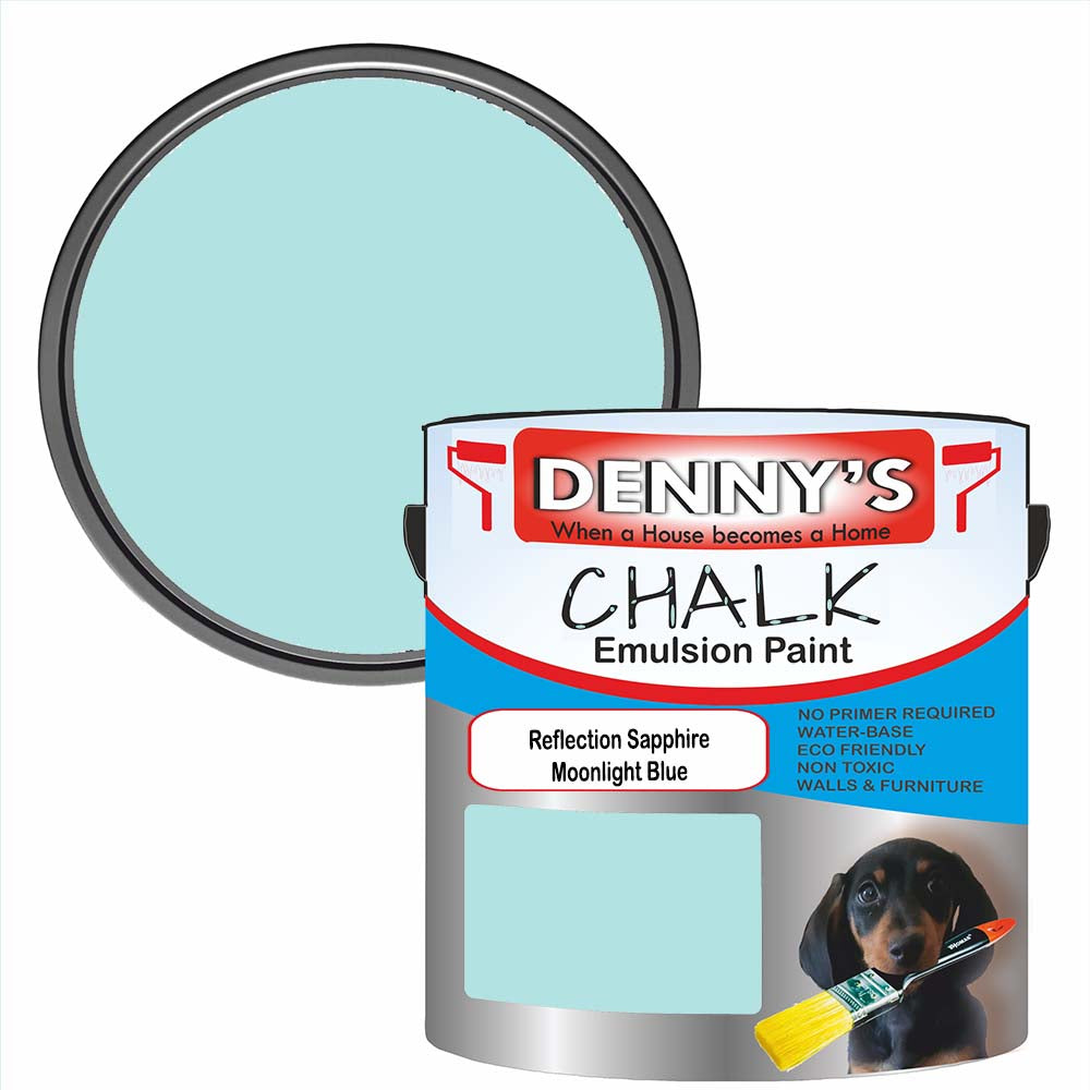 Denny's Chalk Paint For Walls Colour- Reflection Sapphire Moonlight Bl ...
