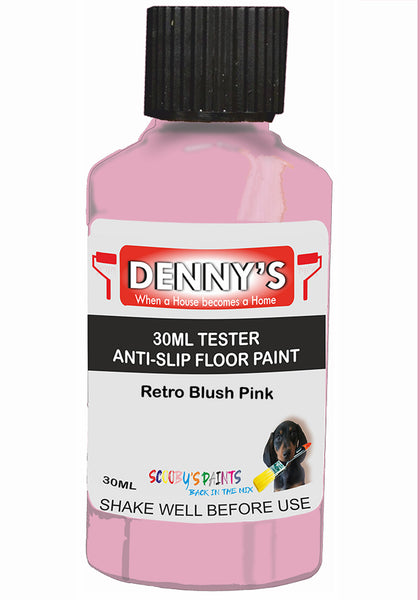 Denny's Floor Paint For Grip Coating Colour- Retro Blush Pink - Anti-S ...