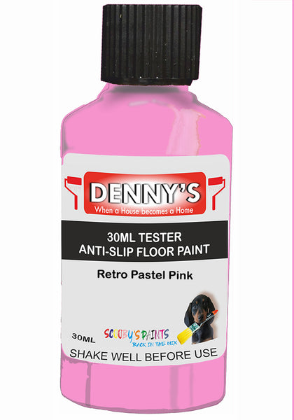 Denny's Floor Paint For Grip Coating Colour- Retro Pastel Pink - Anti ...