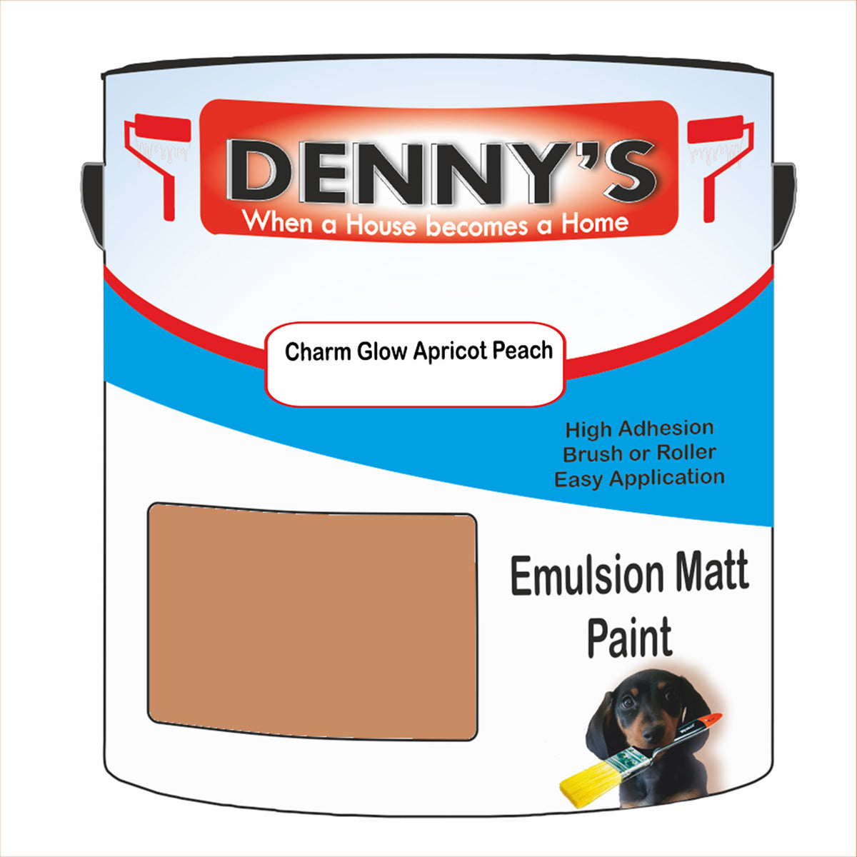 Denny's Emulsion Paint For Ceilings Colour- Charm Glow Apricot Peach ...
