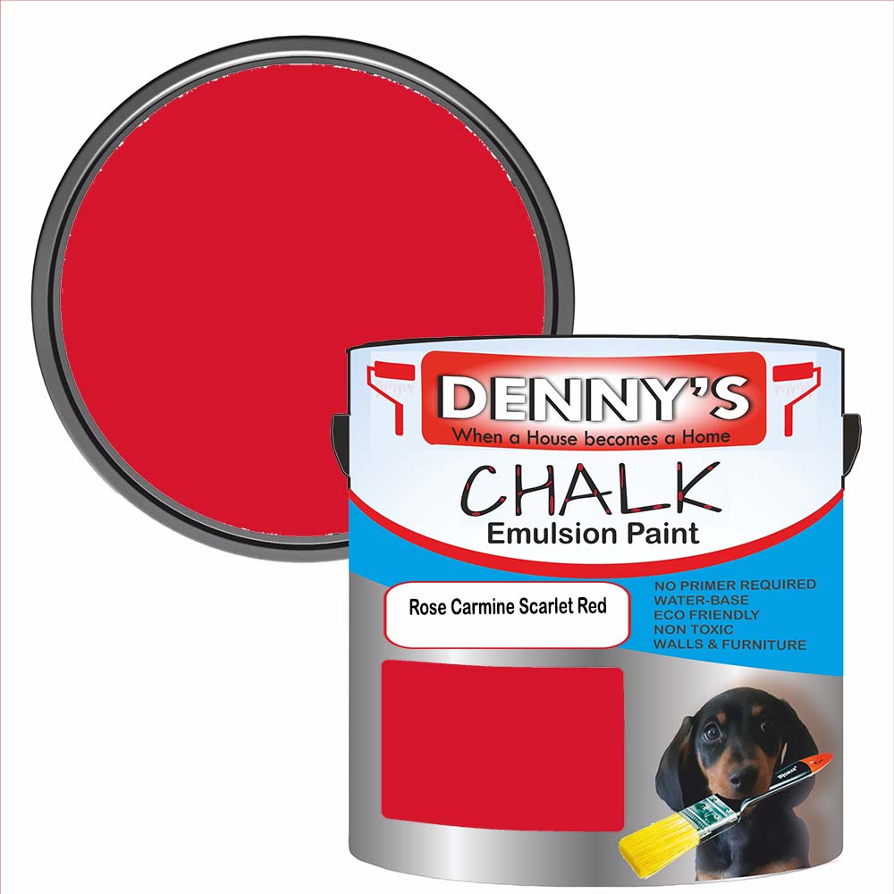Denny's Chalk Paint For Ceilings Colour- Rose Carmine Scarlet Red - Ma ...
