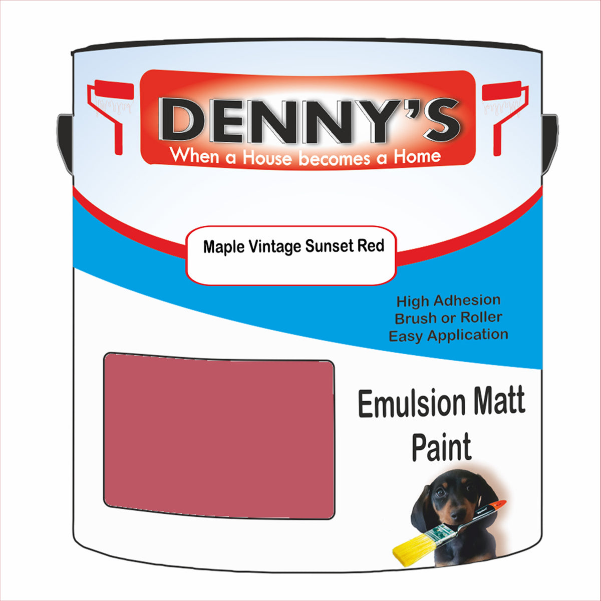 Denny's Emulsion Paint For Ceilings Colour- Maple Vintage Sunset Red ...