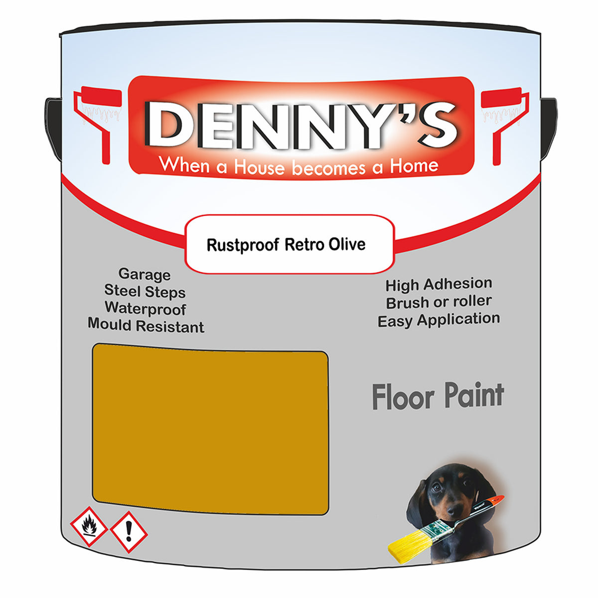 Denny's Floor Paint For Commercial Areas Colour- Rustproof Retro Olive ...