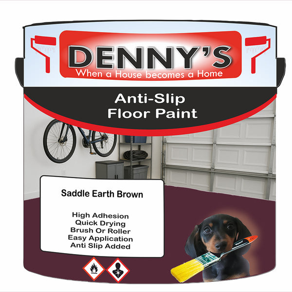 Denny's Floor Paint For Grip Coating Colour- Saddle Earth Brown - Anti ...