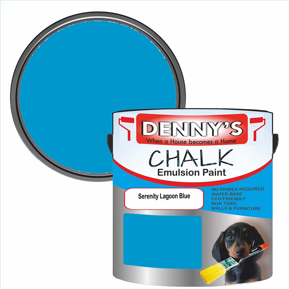 Denny's Chalk Paint For Walls Colour- Serenity Lagoon Blue - Matte Wip ...