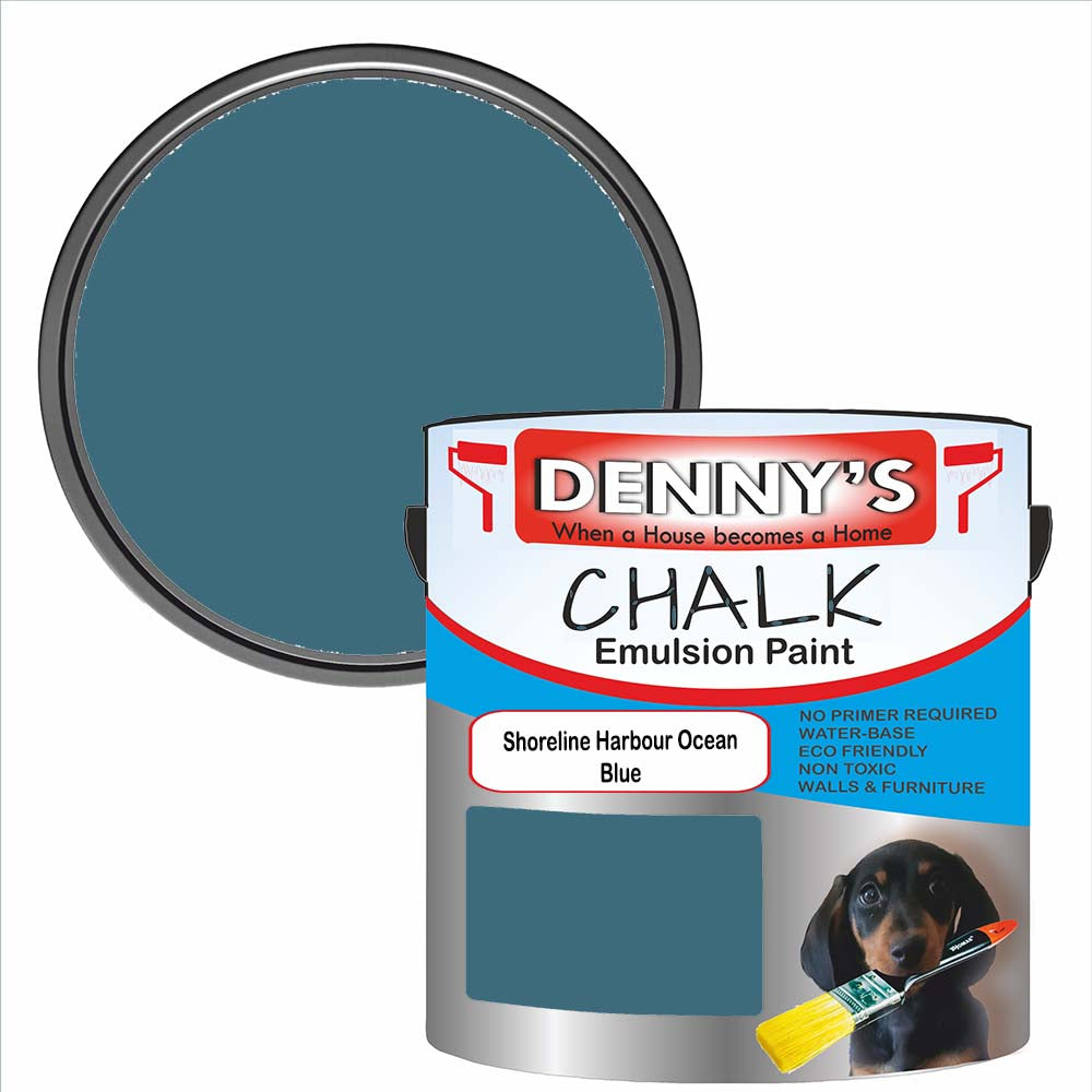 Denny's Chalk Paint For Furniture Colour- Shoreline Harbour Ocean Blue ...