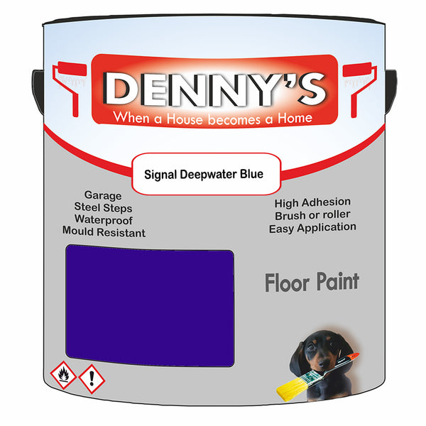 Denny's Floor Paint For Garages Colour- Signal Deepwater Blue - Oilpro ...