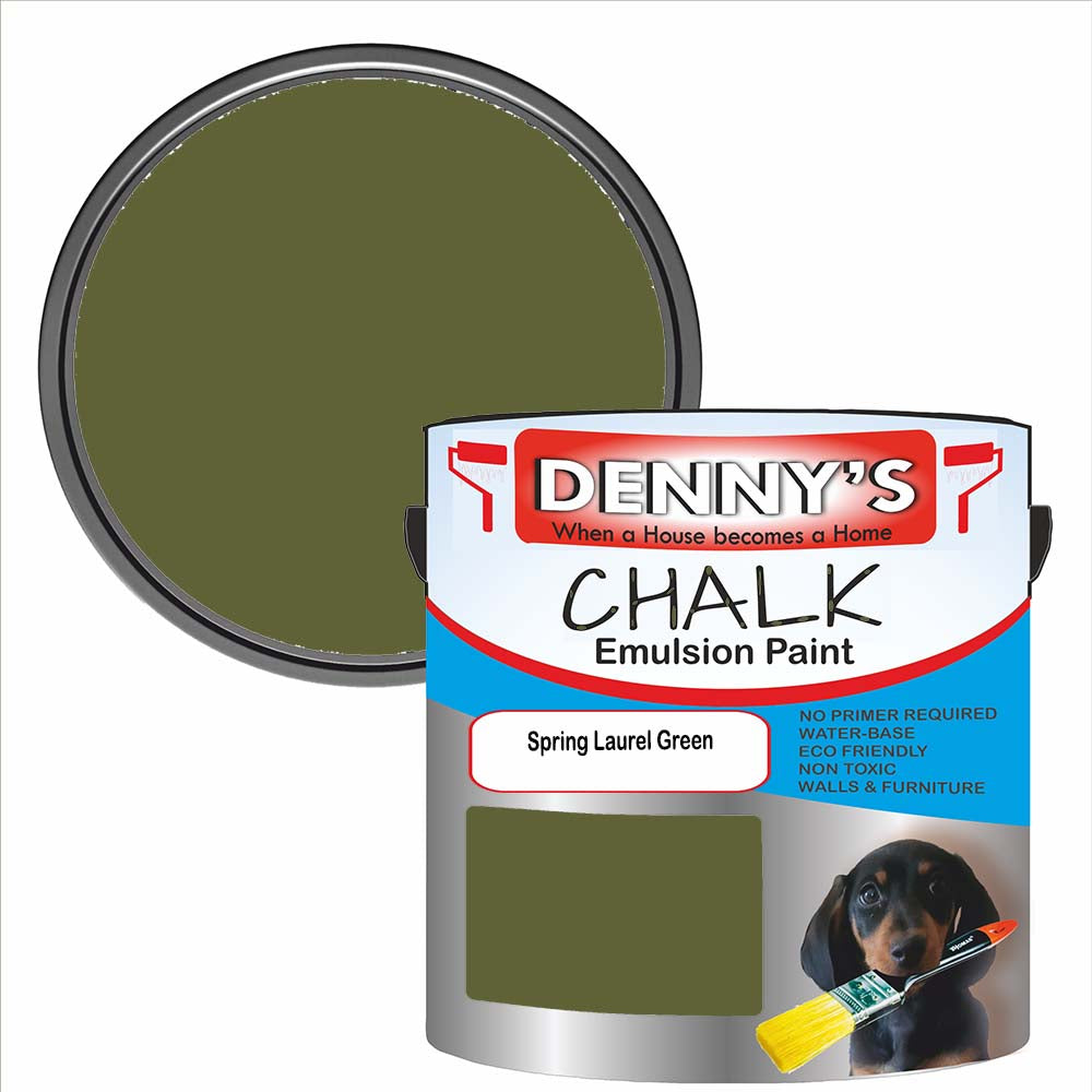 Denny's Chalk Paint For Furniture Colour- Spring Laurel Green - Matte ...