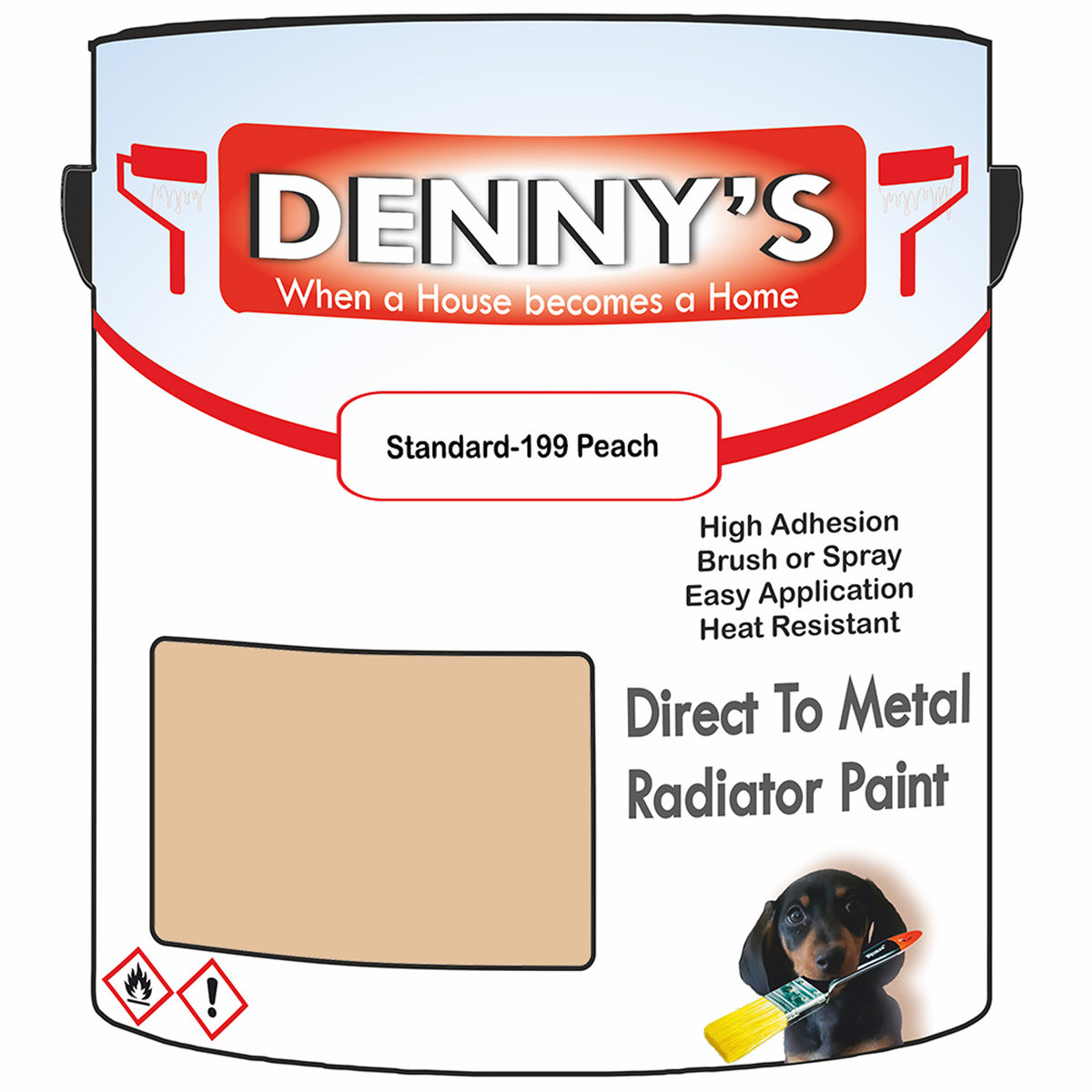 Denny's High Temp Paint For Pipes Colour- Standard-199 Peach - Heatpro ...