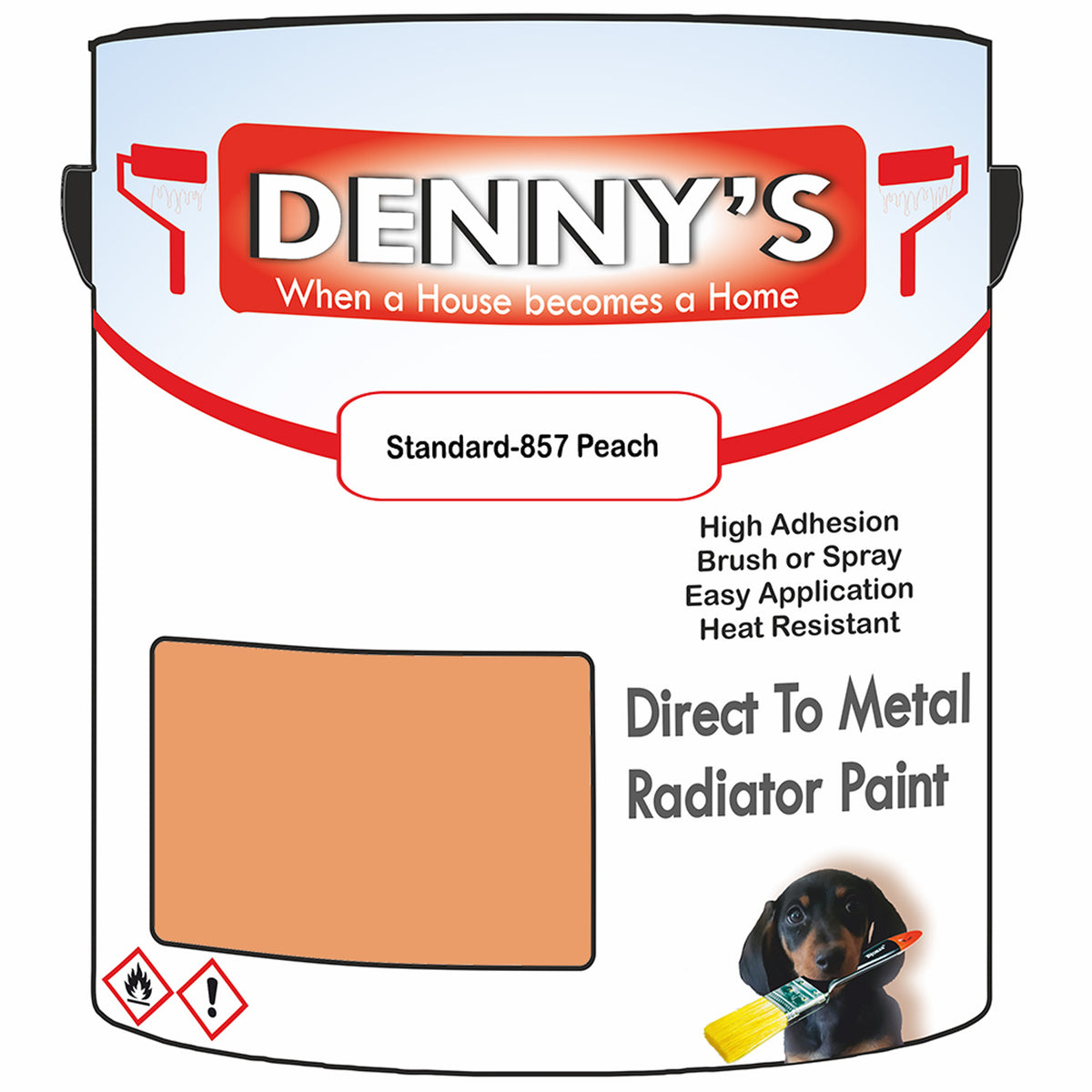 Denny's High Temp Paint For Pipes Colour- Standard-857 Peach - Heatpro ...