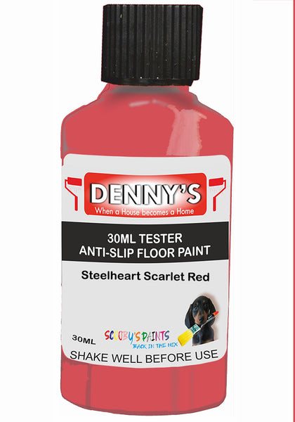 Denny's Floor Paint For Grip Coating Colour- Steelheart Scarlet Red ...