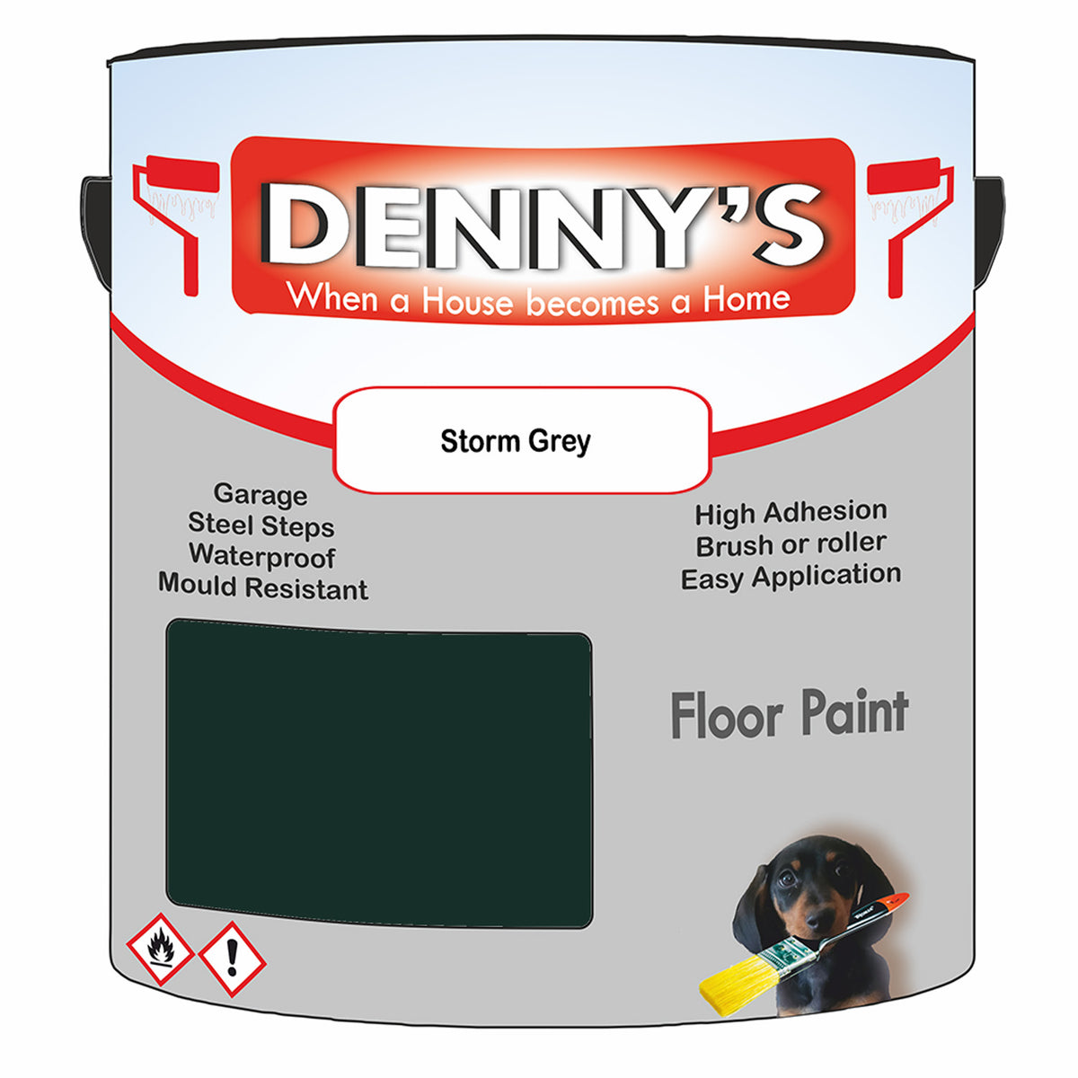 Denny's Floor Paint For Sheds Colour- Storm Grey - Durable Anti-Slip W ...