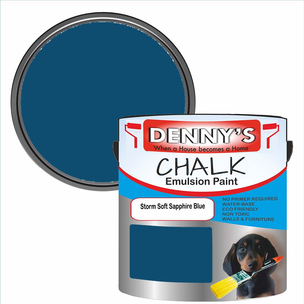 Denny's Chalk Paint For Furniture Colour- Storm Soft Sapphire Blue - M ...