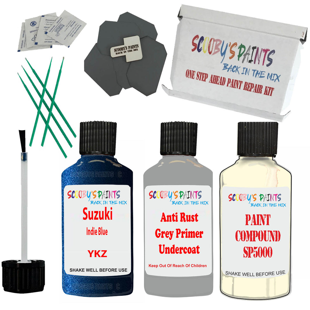 FOR Suzuki Indie Blue Touch Up Paint Code YKZ Scratch Repair Kit – Auto ...