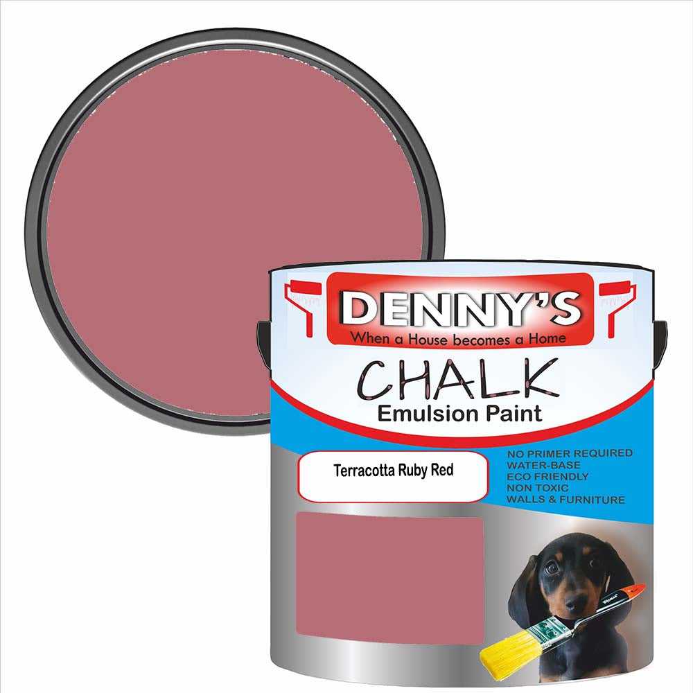 Denny's Chalk Paint For Furniture Colour- Terracotta Ruby Red - Matte ...