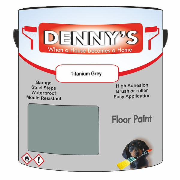 Denny's Floor Paint For Sheds Colour- Titanium Grey - Durable Anti-Sli ...