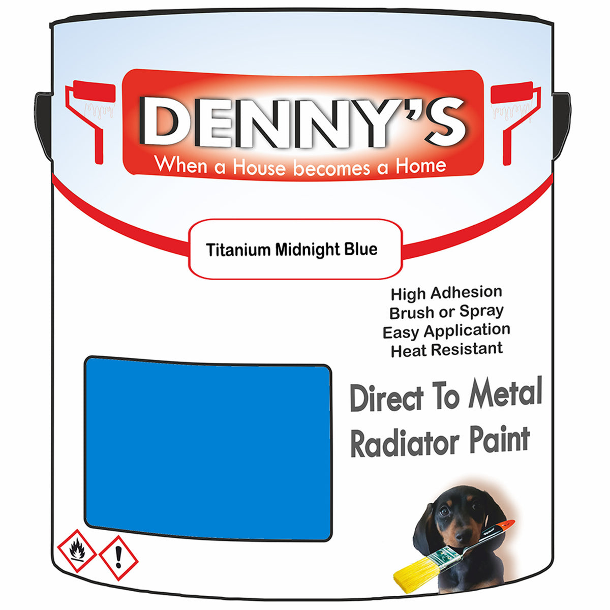 Denny's High Temp Paint For Pipes Colour- Titanium Midnight Blue - Hea ...