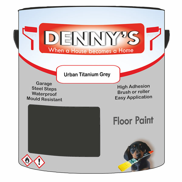 Denny's Floor Paint For Sheds Colour- Urban Titanium Grey - Durable An ...