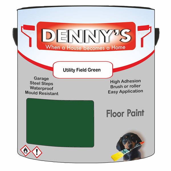 Denny's Floor Paint For Garages Colour- Utility Field Green - Oilproof ...