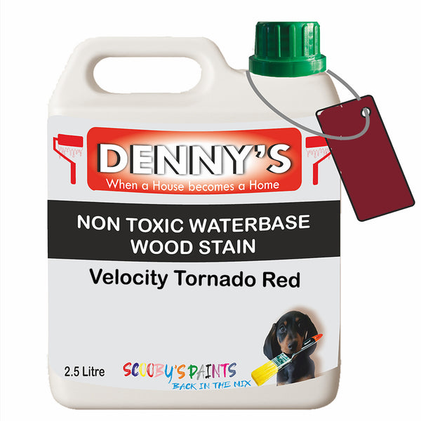 Denny's Stain Paint For Decking Colour- Velocity Tornado Red - Anti-Sl ...