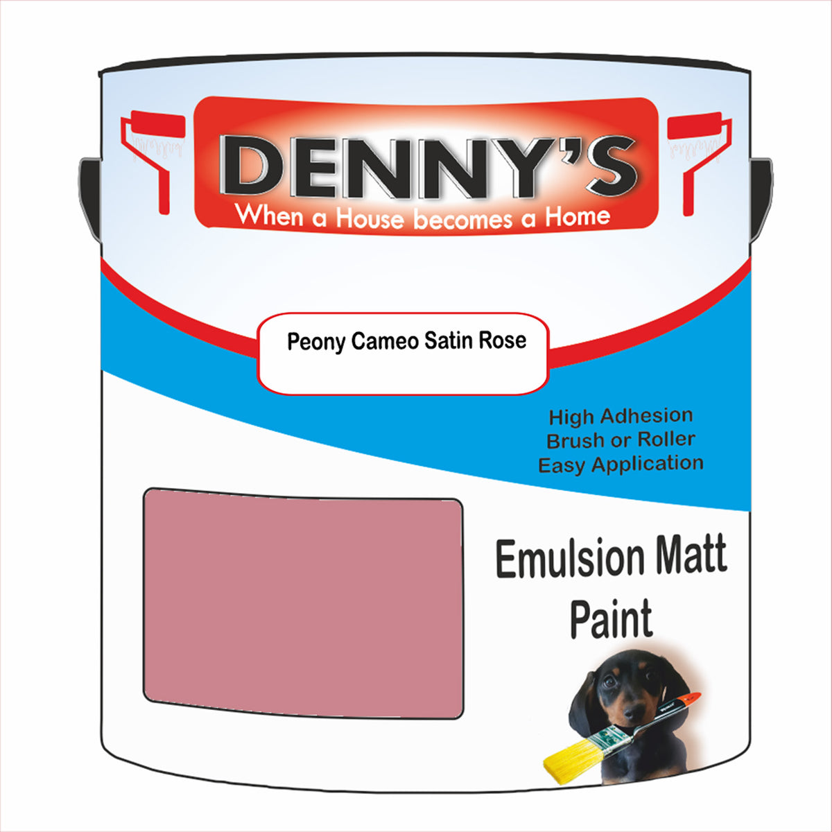 Denny's Emulsion Paint For Walls Colour- Peony Cameo Satin Rose - Matt ...