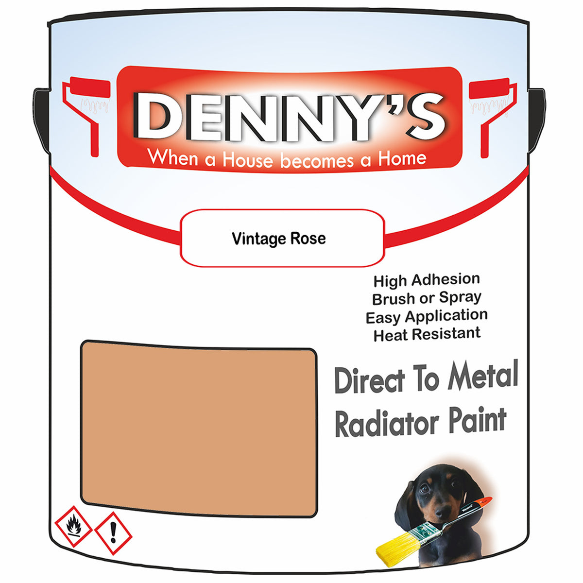 Denny's High Temp Paint For Pipes Colour- Vintage Rose - Heatproof Cor ...